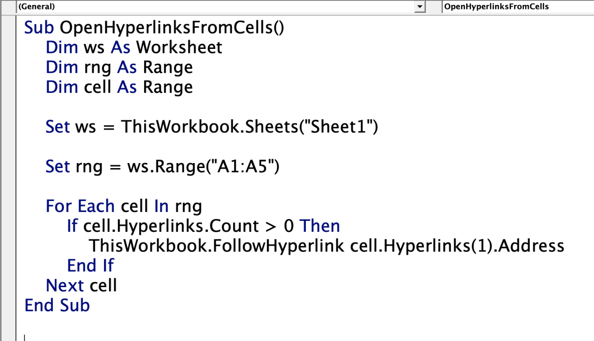 Create A Button In Excel To Open Multiple Hyperlinks Hubpages 6376