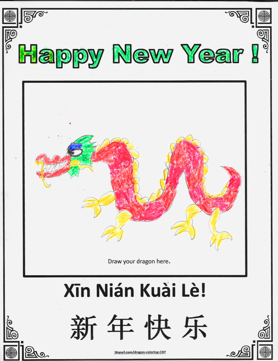 Printable Coloring Pages for the Chinese New Year: Year of the Dragon ...