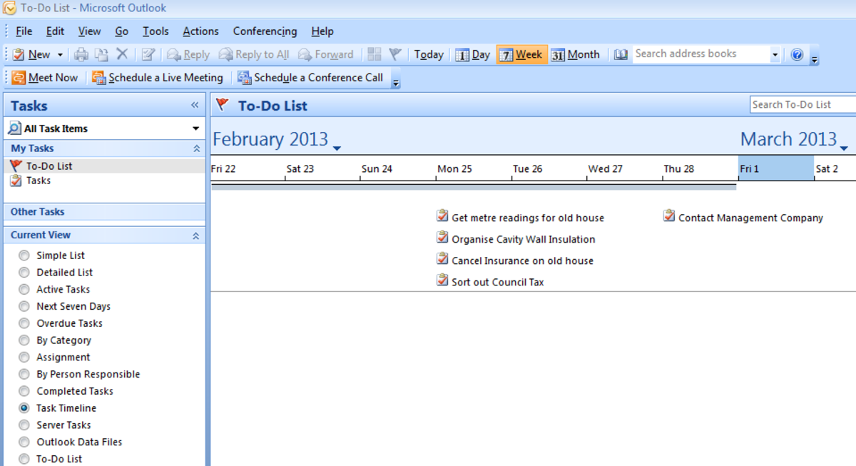 How to use tasks to create an Outlook To Do List using Outlook 2007 or ...