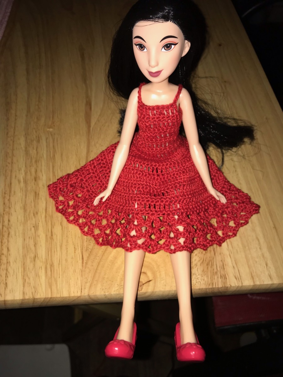 Crochet Disney Princess Royal Shimmer doll dress pattern - HubPages