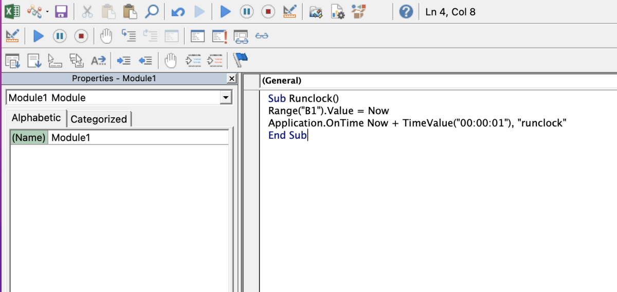 Create A Running Clock In Excel With A Macro TurboFuture