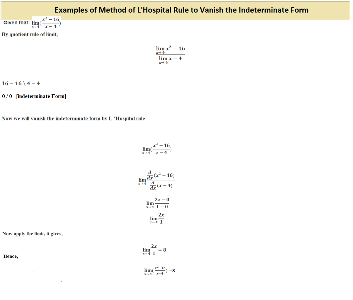 Techniques Are Used To Find The Indeterminate Form Hubpages