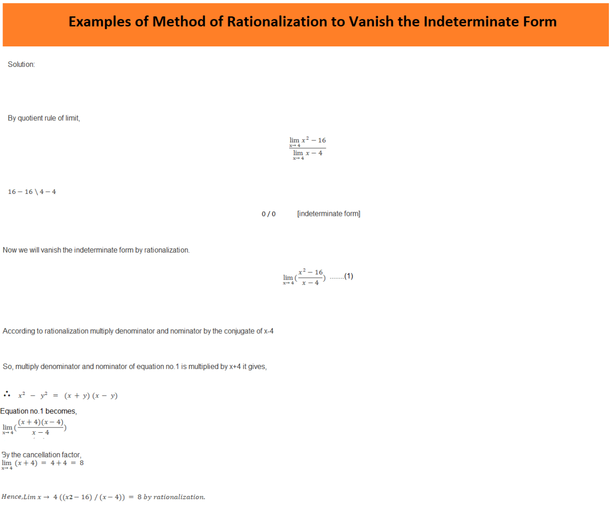 Techniques Are Used To Find The Indeterminate Form Hubpages