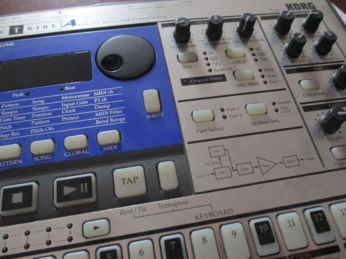 Korg Electribes Specifications for the ER-1, EA-1, EM-1, EMX, ES-1, ESX ...