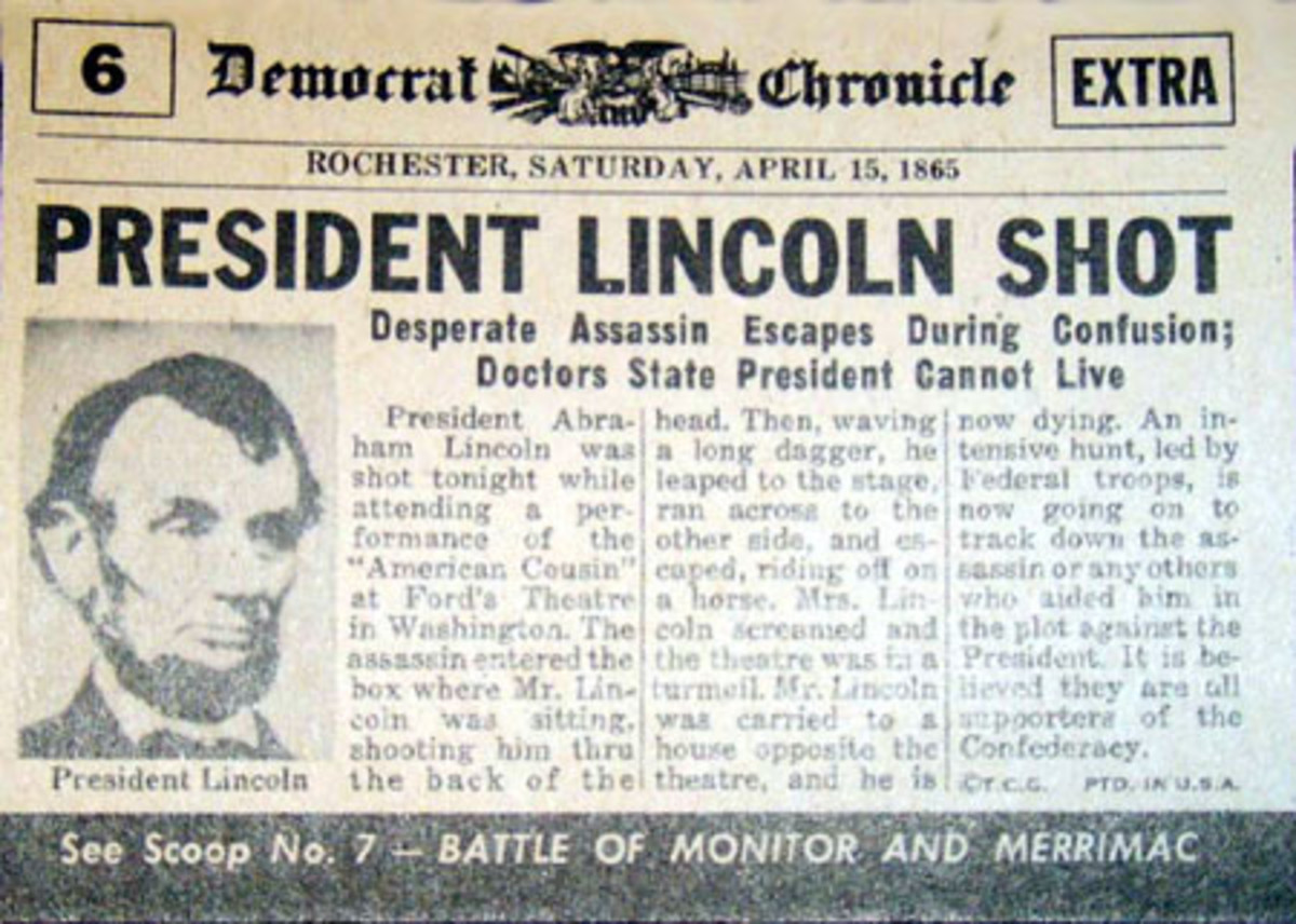 Darkest Day in America's History; the Day President Abraham Lincoln Was ...