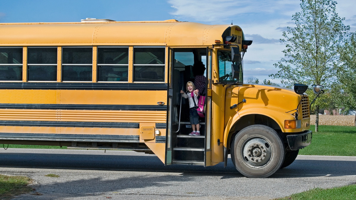 Car Almost Hits Little Girl Getting Off School Bus and It's Caught on ...