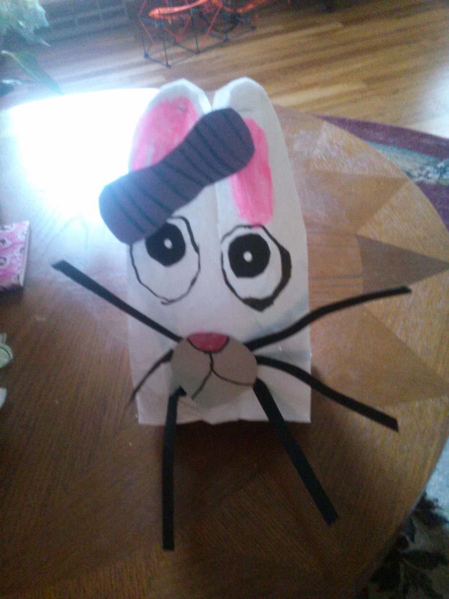 Easter bunny by paper bag/spring craft for children and adults. - HubPages