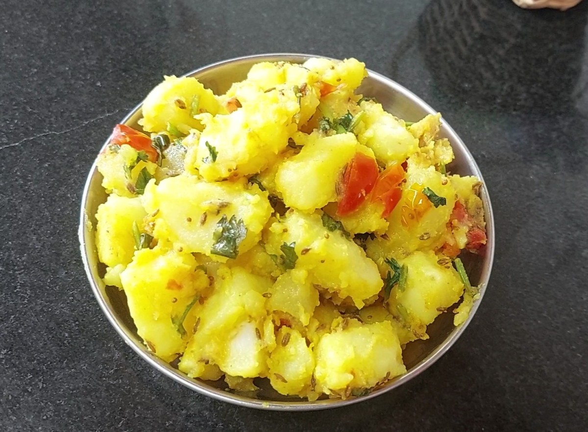 Satvik Potato Fry: Side Dish Recipe (No Onion or Garlic) - HubPages