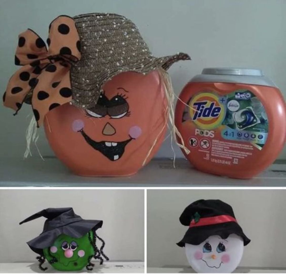 35+ Creative Laundry Pod Container Crafts for Halloween, Christmas and ...