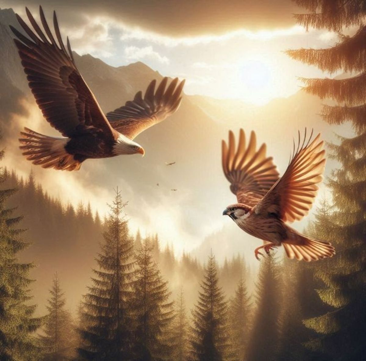 The Brave Sparrow and the Mighty Eagle - HubPages