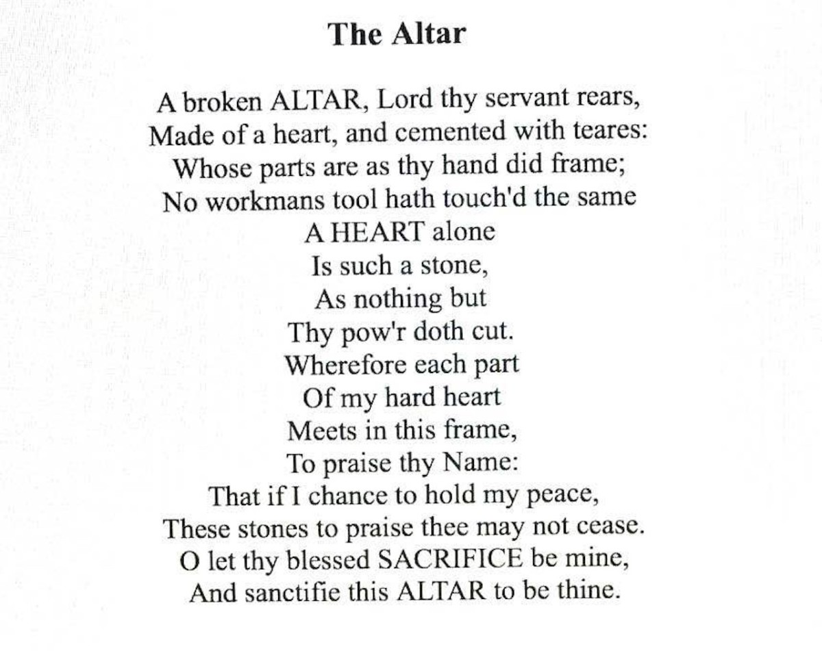 George Herbert’s "The Altar" - HubPages