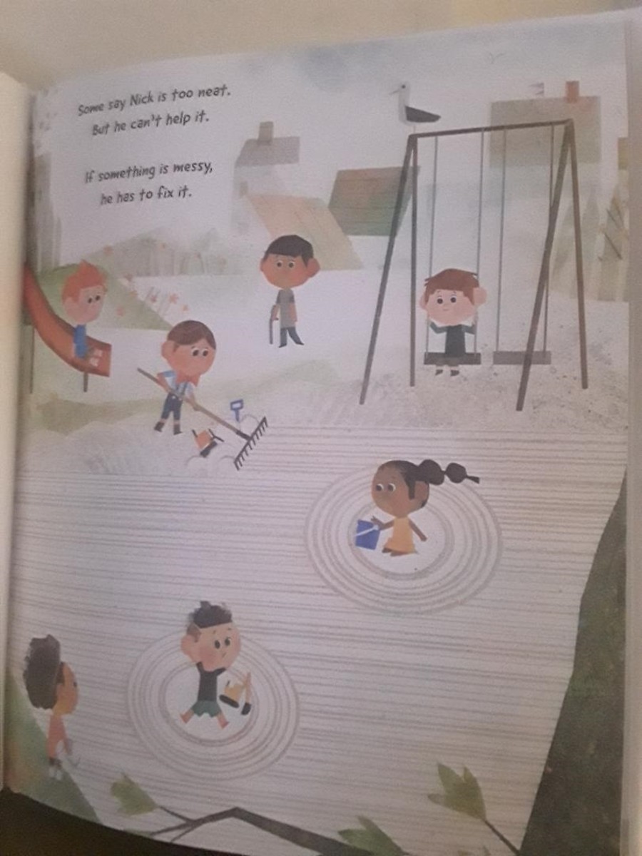 Messy in the Form of a Dog Challenges a Young Boy in Humorous Picture ...