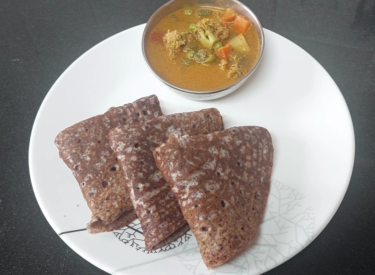 Whole Ragi Dosa - Vegetable Kurma Combo - HubPages