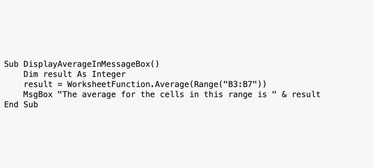 Excel AVERAGE Function in Visual Basic - HubPages