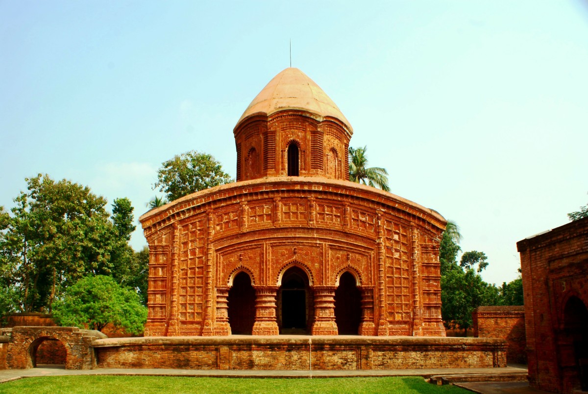 Different forms of Durga, the Mother Goddess in temple decorations of ...