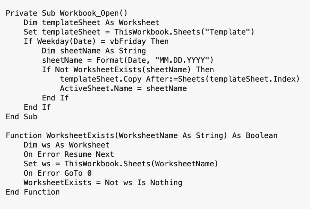 Auto Create Excel Sheets Based on Dates - HubPages