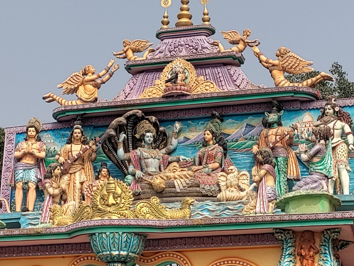 Lakshmi, the Goddess of Wealth and Fortune in Bengal temple decorations ...