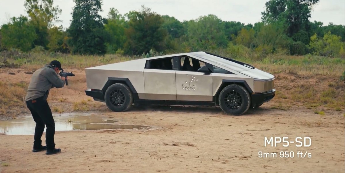 Tesla Cybertruck Proves It Can Stop Bullets From 3 Different Guns ...