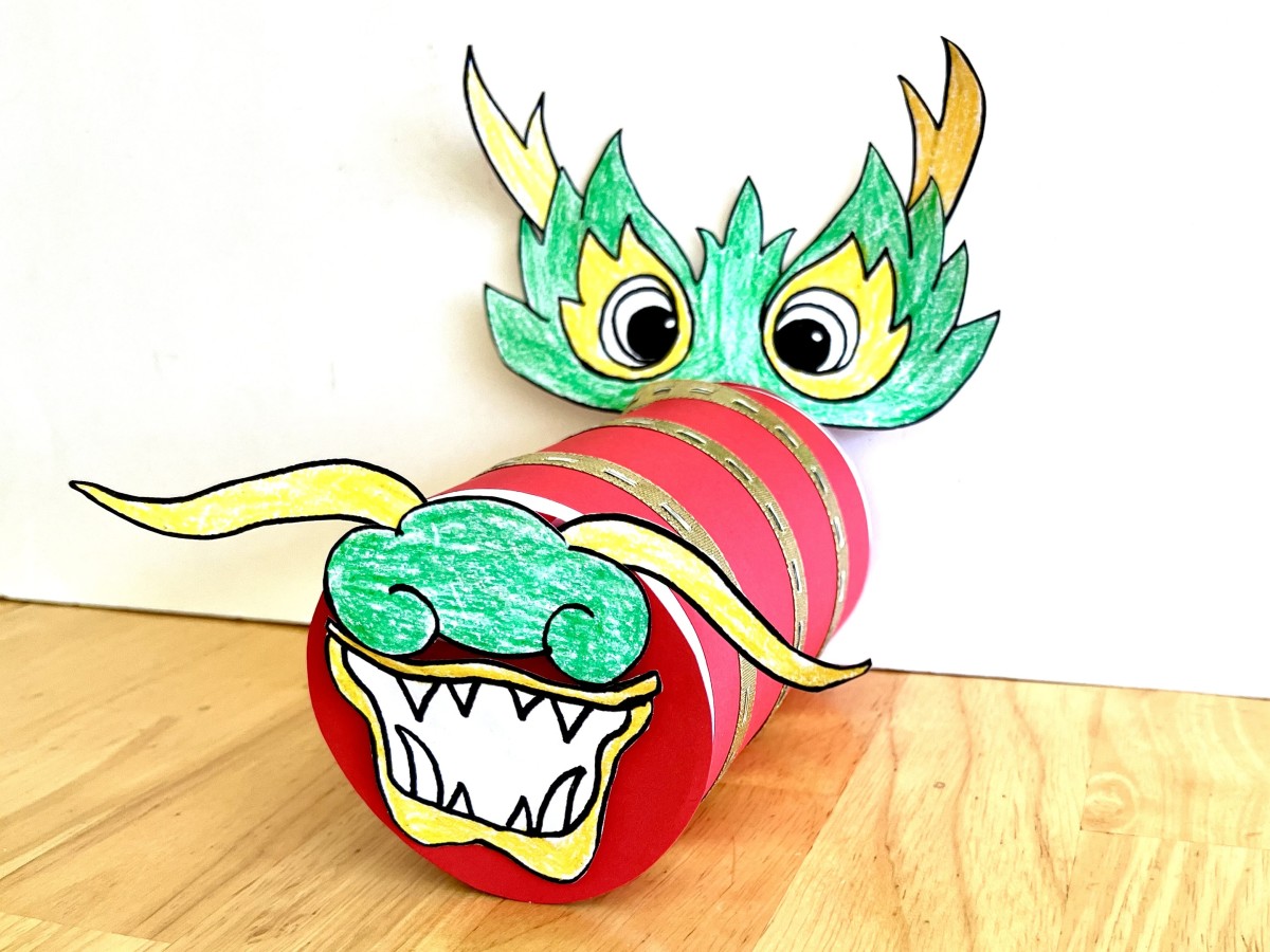 Chinese Dragon Face Template