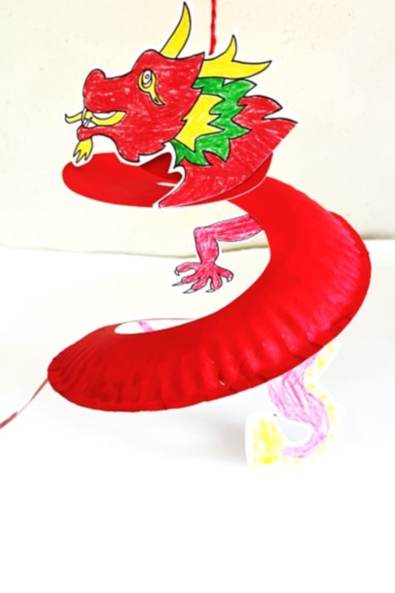 Chinese Dragon Tail Template Chinese Dragon Paper Puppet By