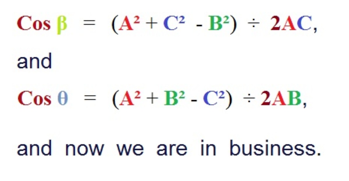 The Wonder and Amusement of Triangles - Part Four : The Cosine Rule ...