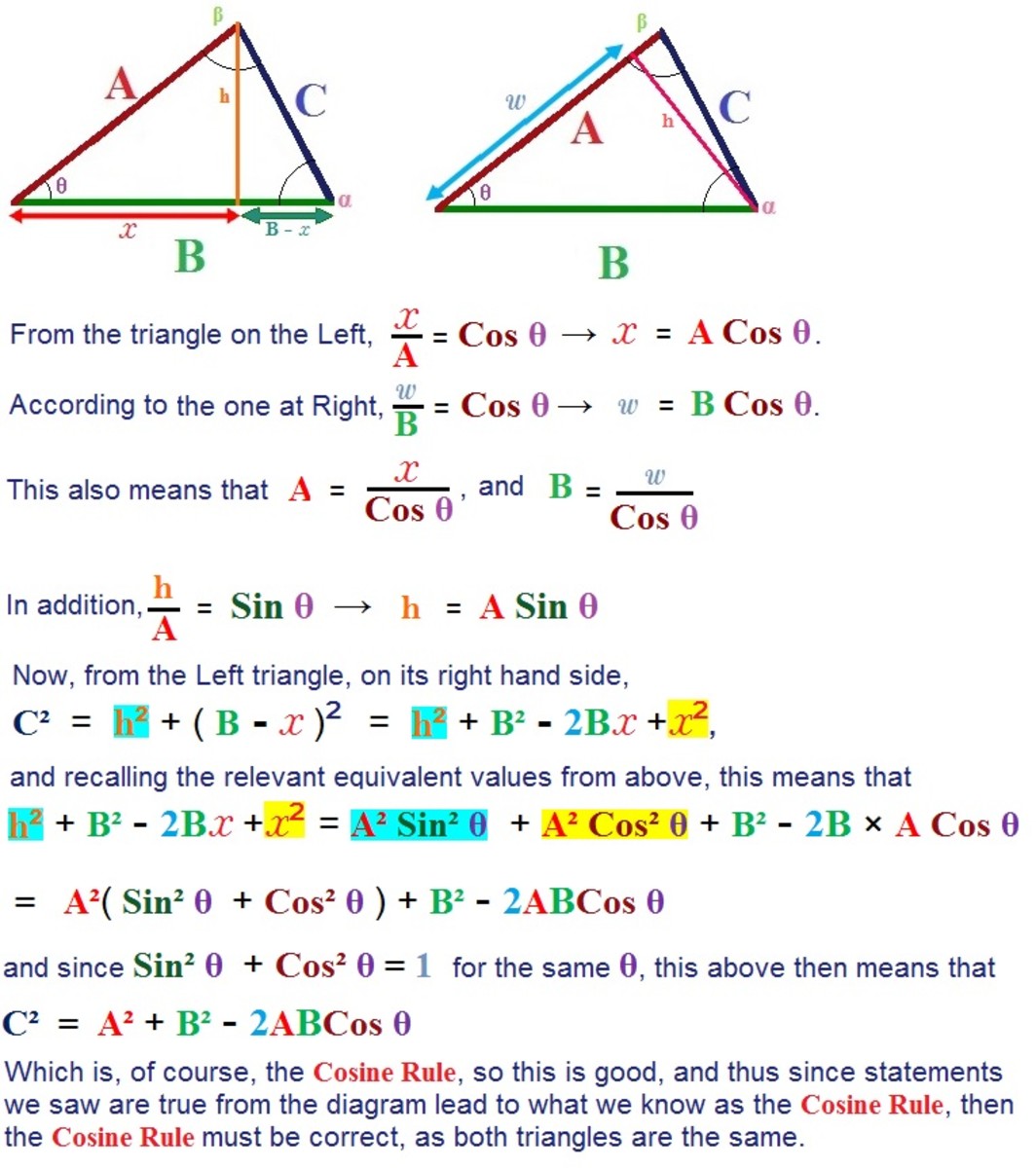 The Wonder and Amusement of Triangles - Part Four : The Cosine Rule ...