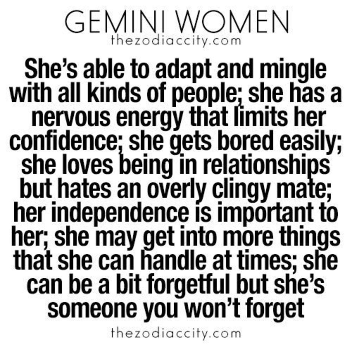 Gemini Women Gemini Woman: What You See Is Not Always What You Get