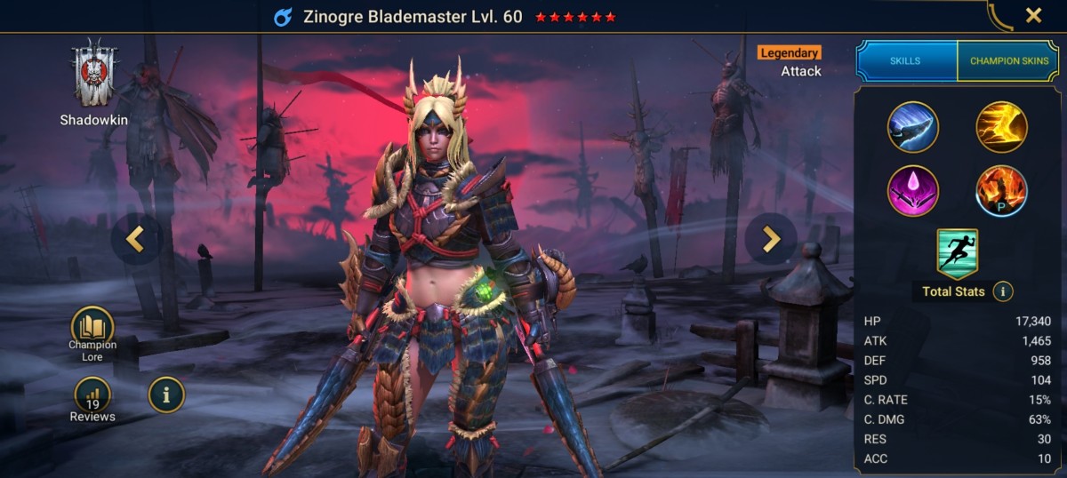 "Raid Shadow Legends" Champion Guide: Zinogre Blademaster - HubPages