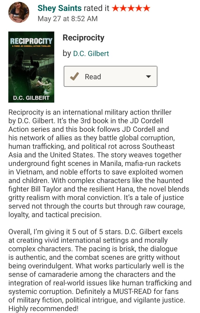 2025 Interview with Author D.C. Gilbert on Reciprocity - HubPages
