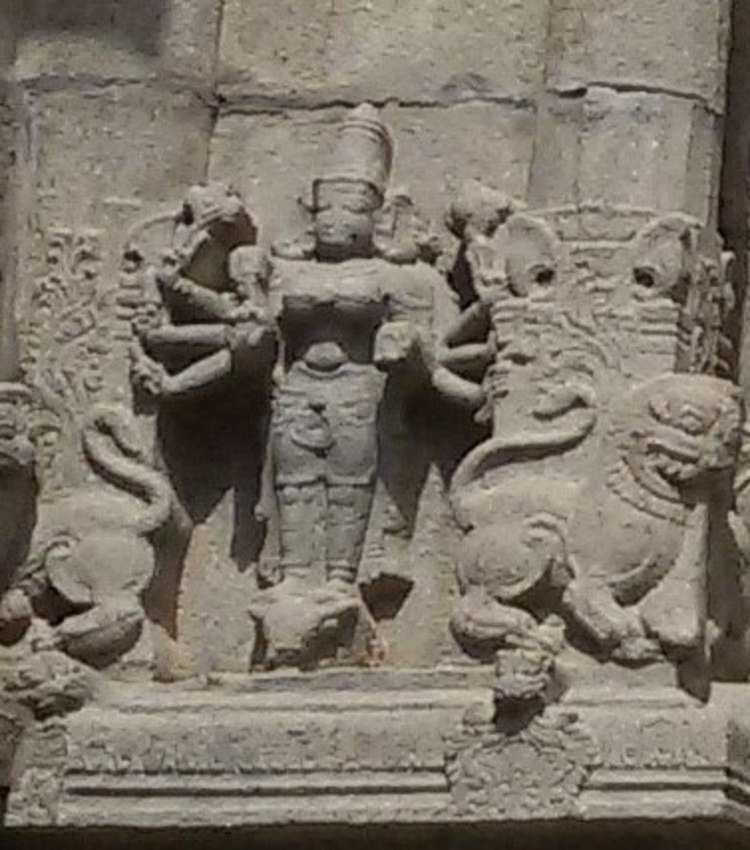 Goddess Durga's arms - in temples and in temple decoration of West ...