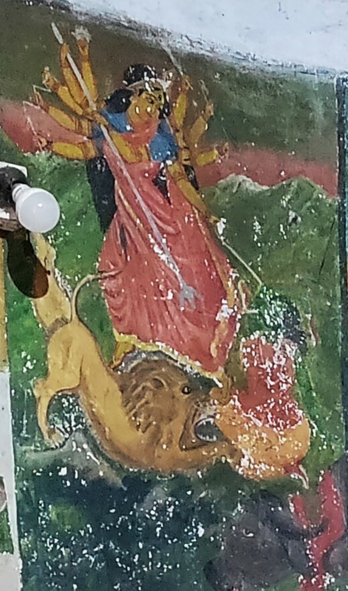 Goddess Durga's arms - in temples and in temple decoration of West ...