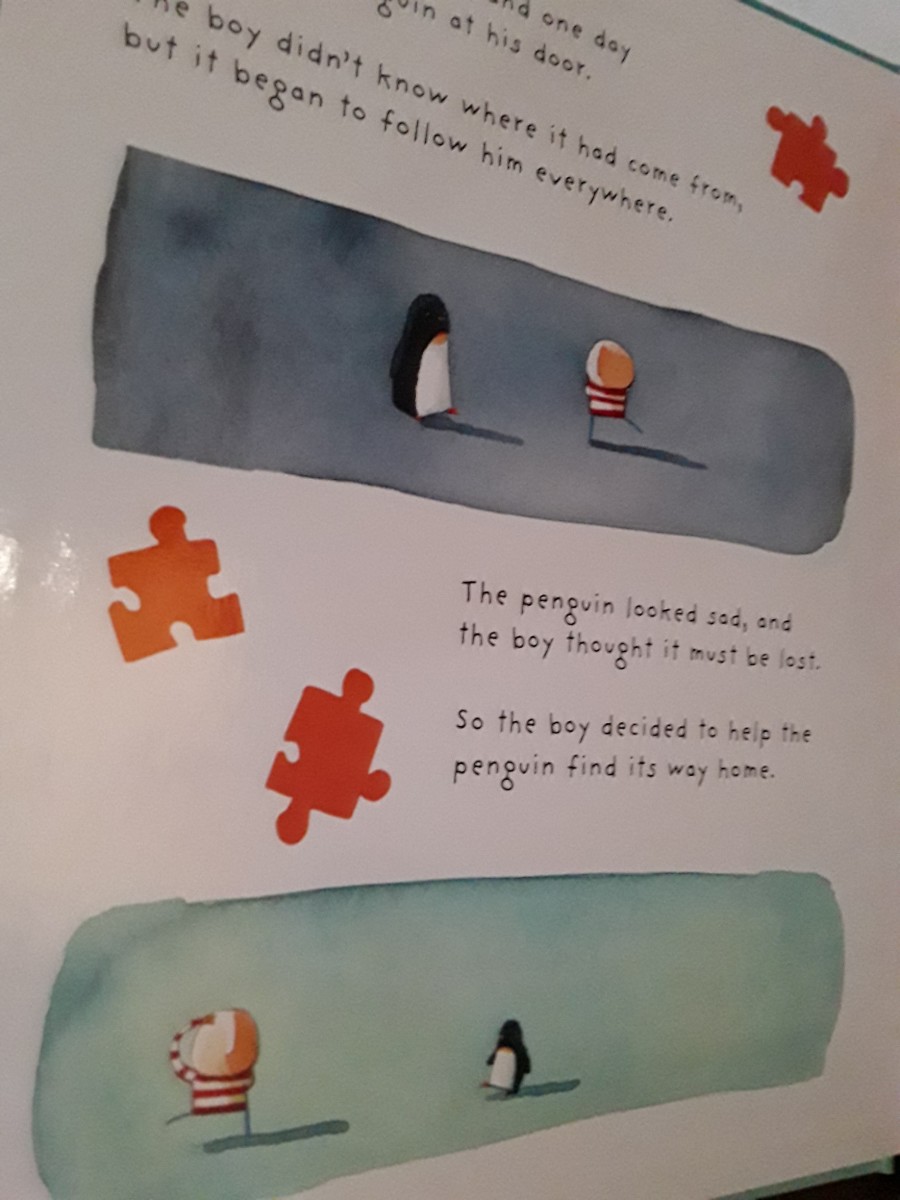 Classic Story of a Boy and a Penguin with Jigsaw Puzzles to Complete ...