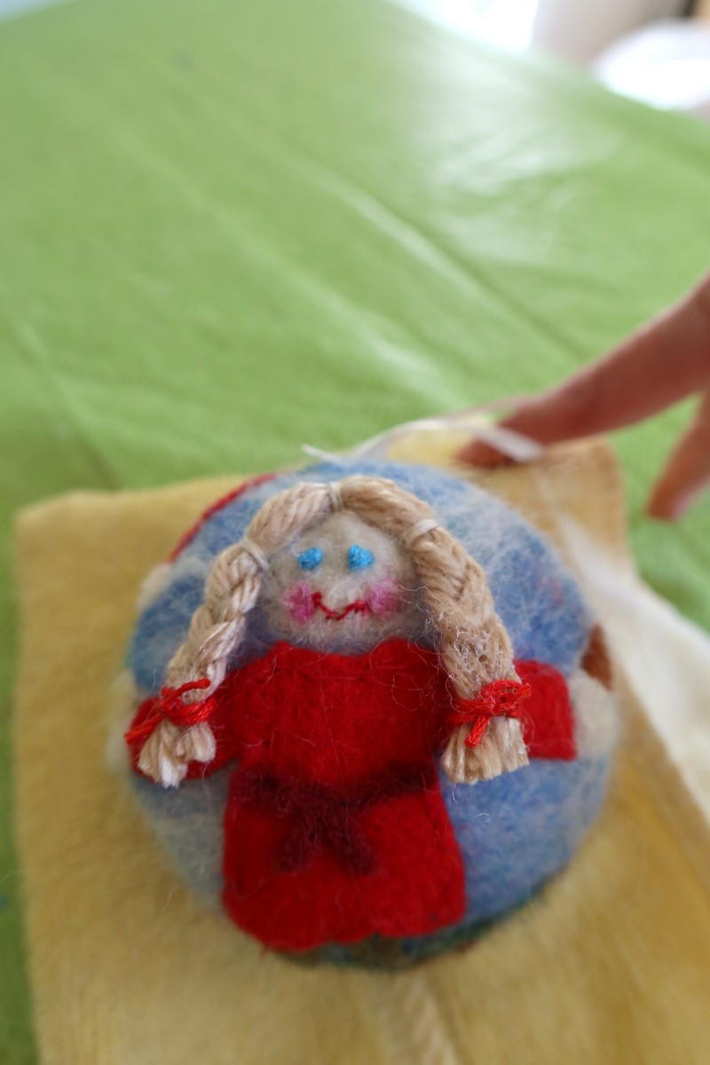 How to Make a Needle Felted "Hands Around the World" Christmas Ornament ...