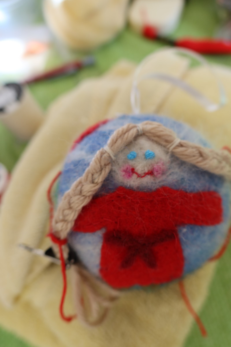 How to Make a Needle Felted "Hands Around the World" Christmas Ornament ...