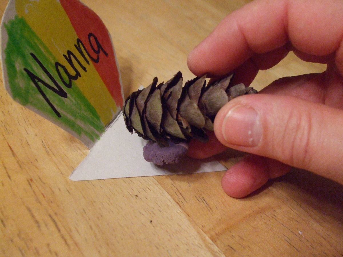 Kids' Easy How to Make Thanksgiving Pine Cone Turkey Place Cards - HubPages