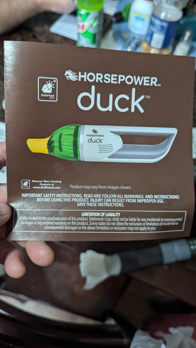 Horsepower Duck - to Nab Our Bug Infestation - HubPages