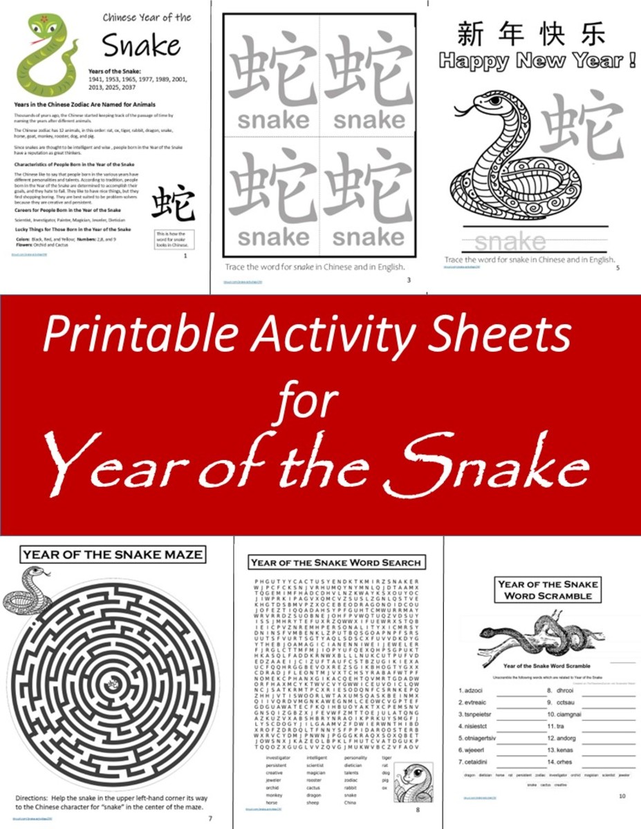 Printable Children’s Activity Sheets for the Chinese Zodiac Year of the ...
